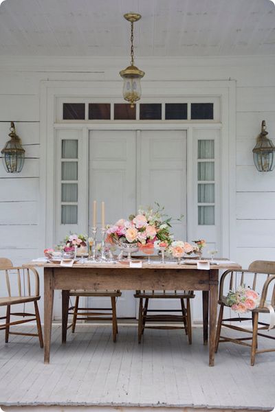 simply pretty wedding: Front porch elegance