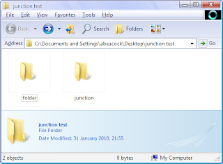 How to use Junction if you want Symbolic links in Windows XP