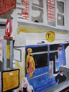 artbyaleksandrabuha: ART PROJECT: PAINTING STREET SCENE IN Acrylic ...