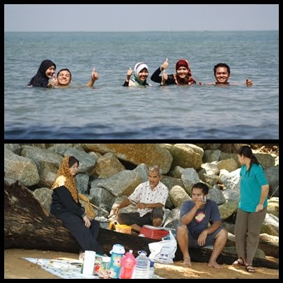 A thing to ponder: Berkelah di pantai Kuala Linggi