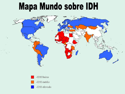 Portofolio Digital-Tiago Marques: Mapa mundo sobre IDH