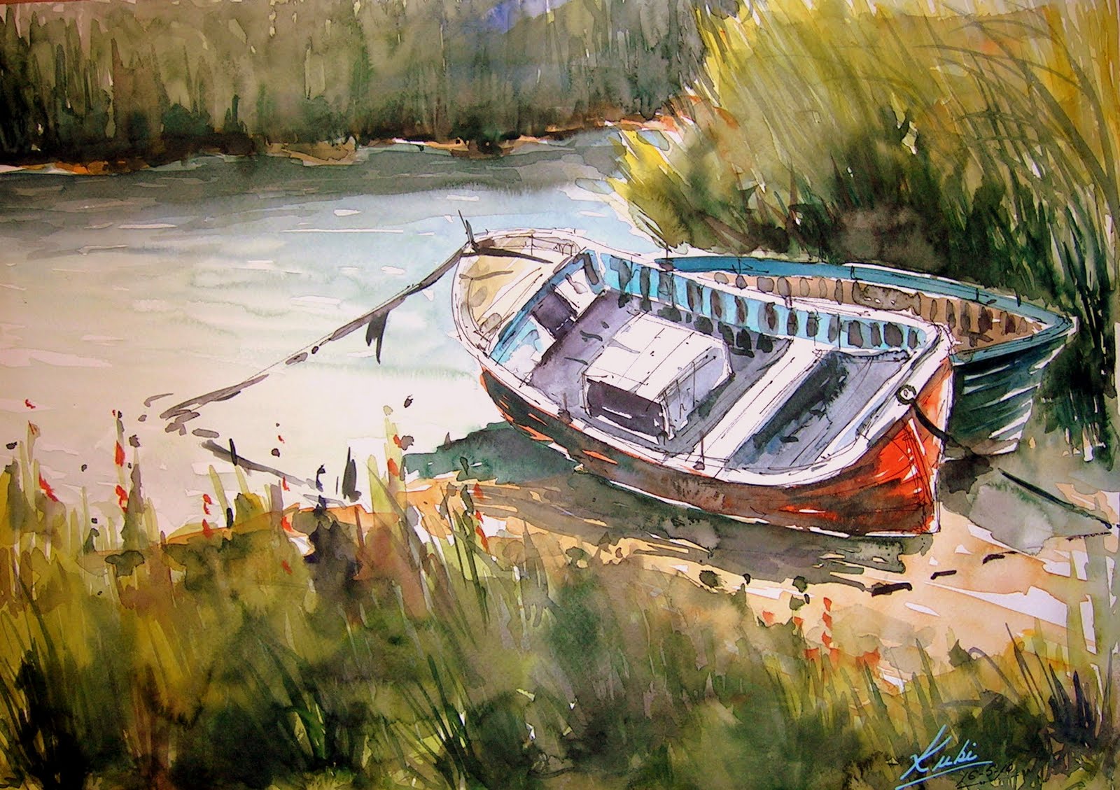 ACUARELAS KUBI: BOTES