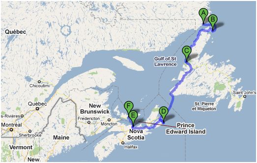 Across the USA and Canadian Maritimes: Labrador to Prince Edward Islands