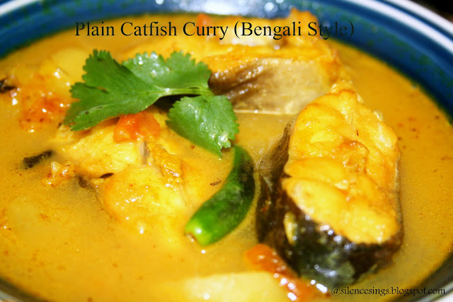 Silence sings..........: Plain Catfish curry (Bengali Style)