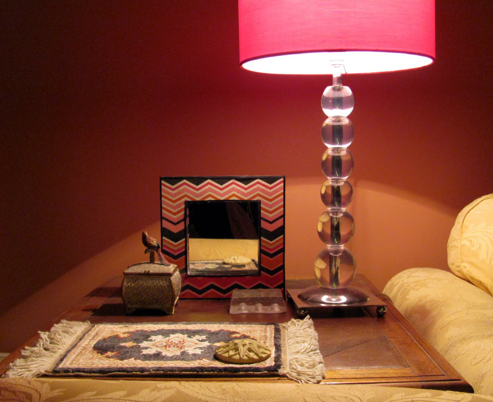 A Tranquil Townhouse: a DIY chevron mirror