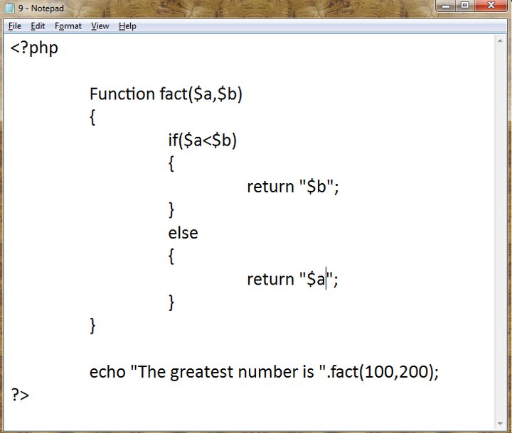 Technology Stuff : Programs using function in PHP