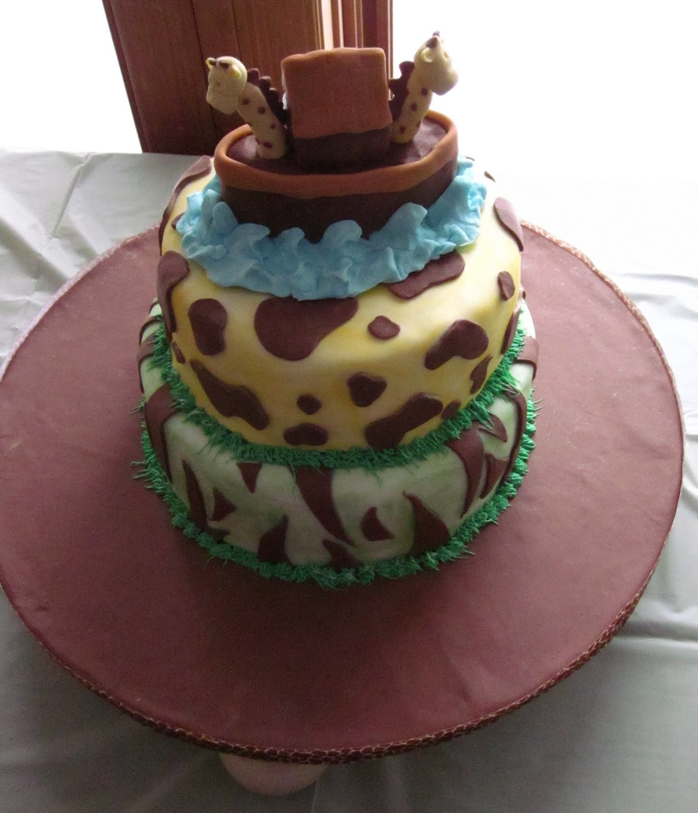Second Generation Cake Design: Noah's Ark/ Jungle Baby Shower Cake