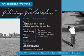 my portfolio: Closing Dinner Invitation