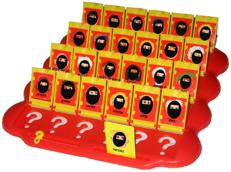 BIBLIOTECA de l'escola Colònia Güell: Ja has jugat al nou "Qui és qui?"