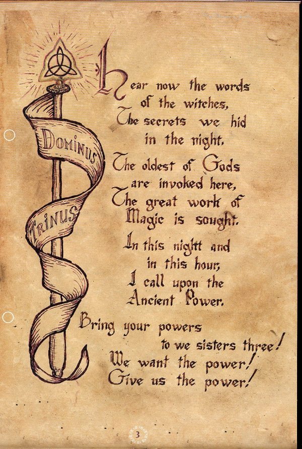 "Warlock Spell" - Charmed - Book of Shadows | "The Power of Three ...