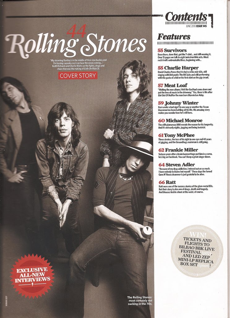 Ben Seath's AS Media Blog: Classic Rock and Kerrang! Contents Page Analysis