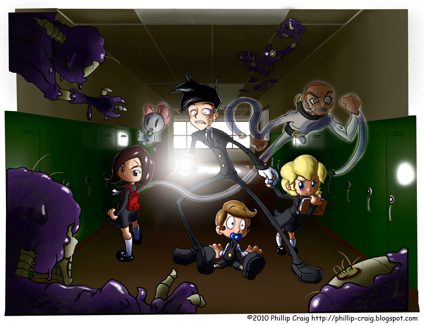 Phillip's Blog: Scary School Character Renderings
