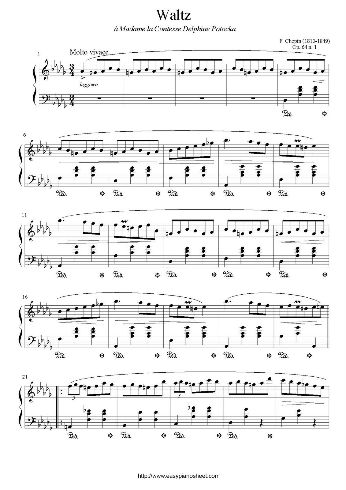 Partitura Facil: Aprende Piano Gradualmente: Federico Chopin, partitura ...