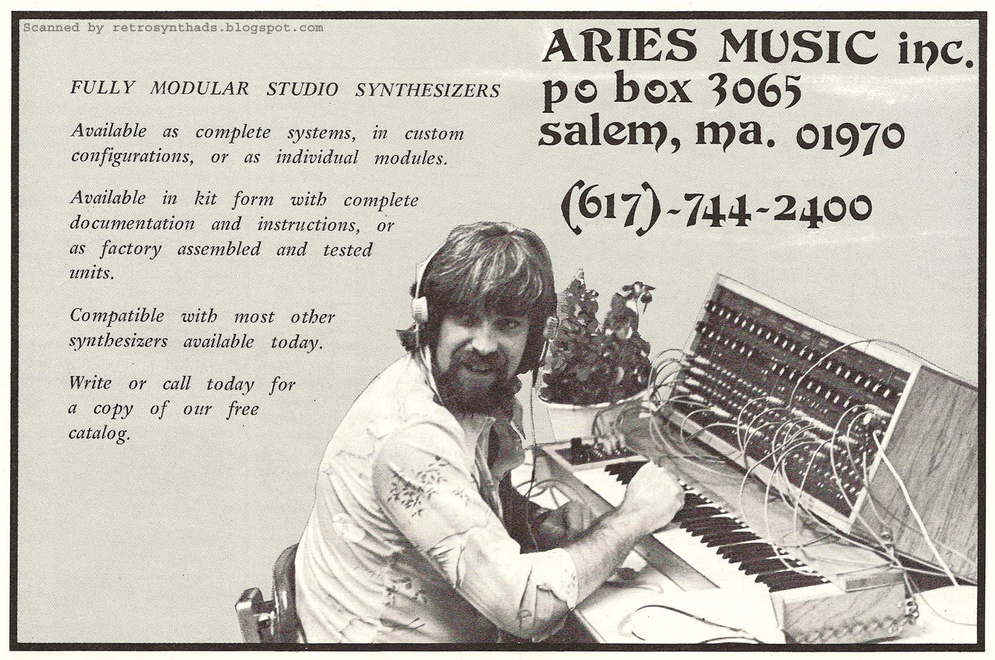 Retro Synth Ads: Aries Music Inc. Modular, Synapse 1977
