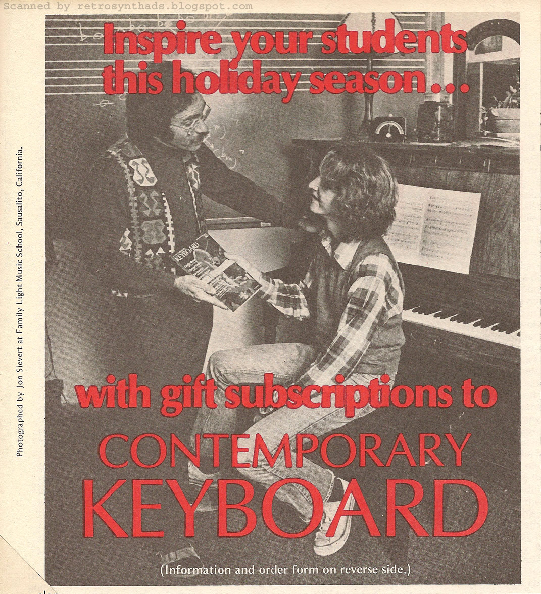 Retro Synth Ads: Subscription forms and associated material ...