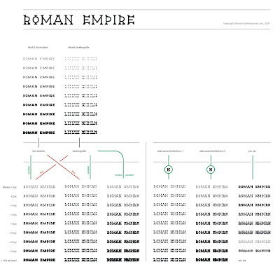 Roman Koeller Illustration: The Roman Empire Font - modular type