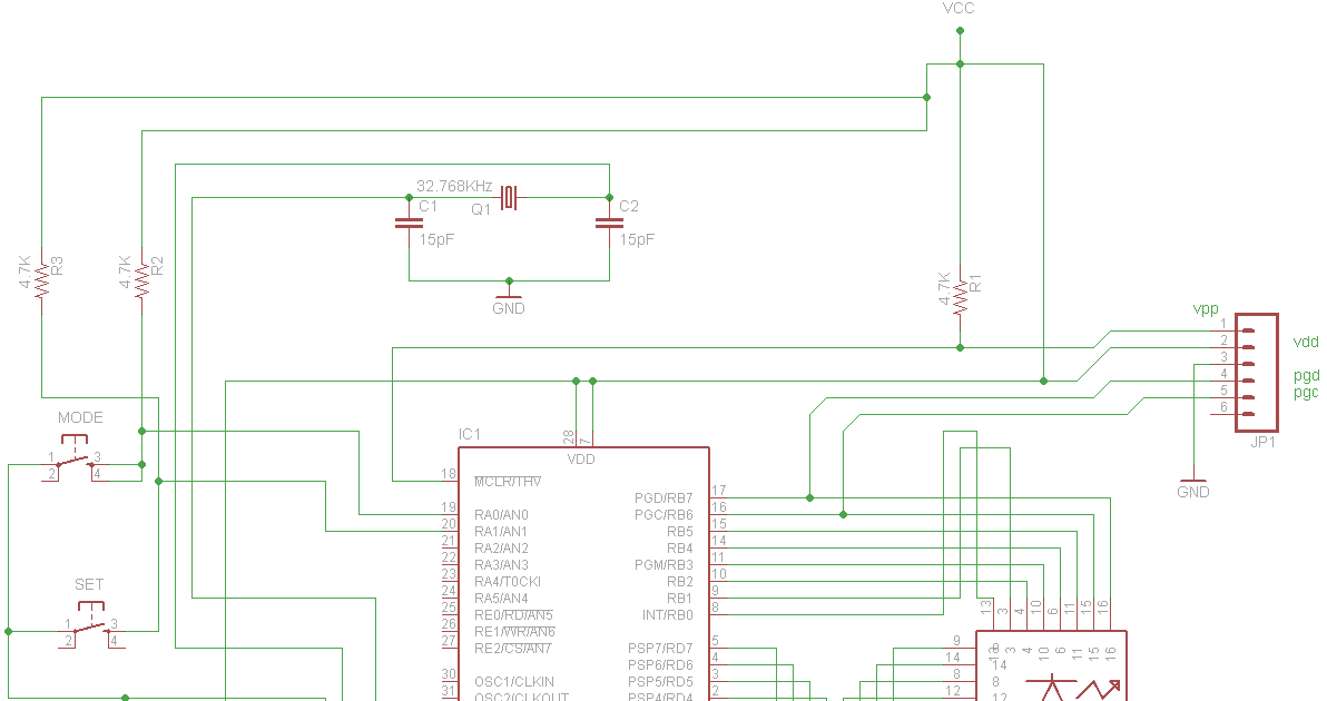 Small LED dot matrix development board | PIC Microcontroller Note