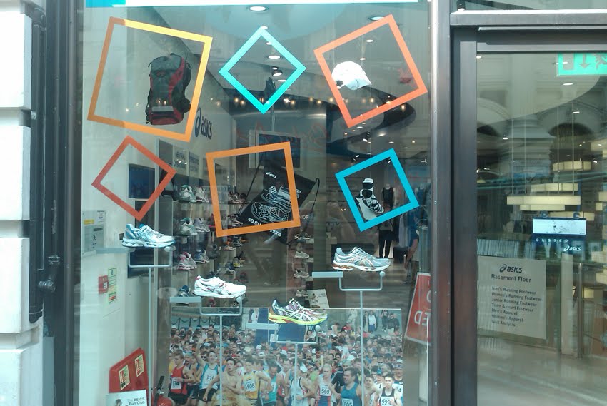 A BIGGER SPLASH GRAPHICS: Asics Bupa Marathon window display (design ...