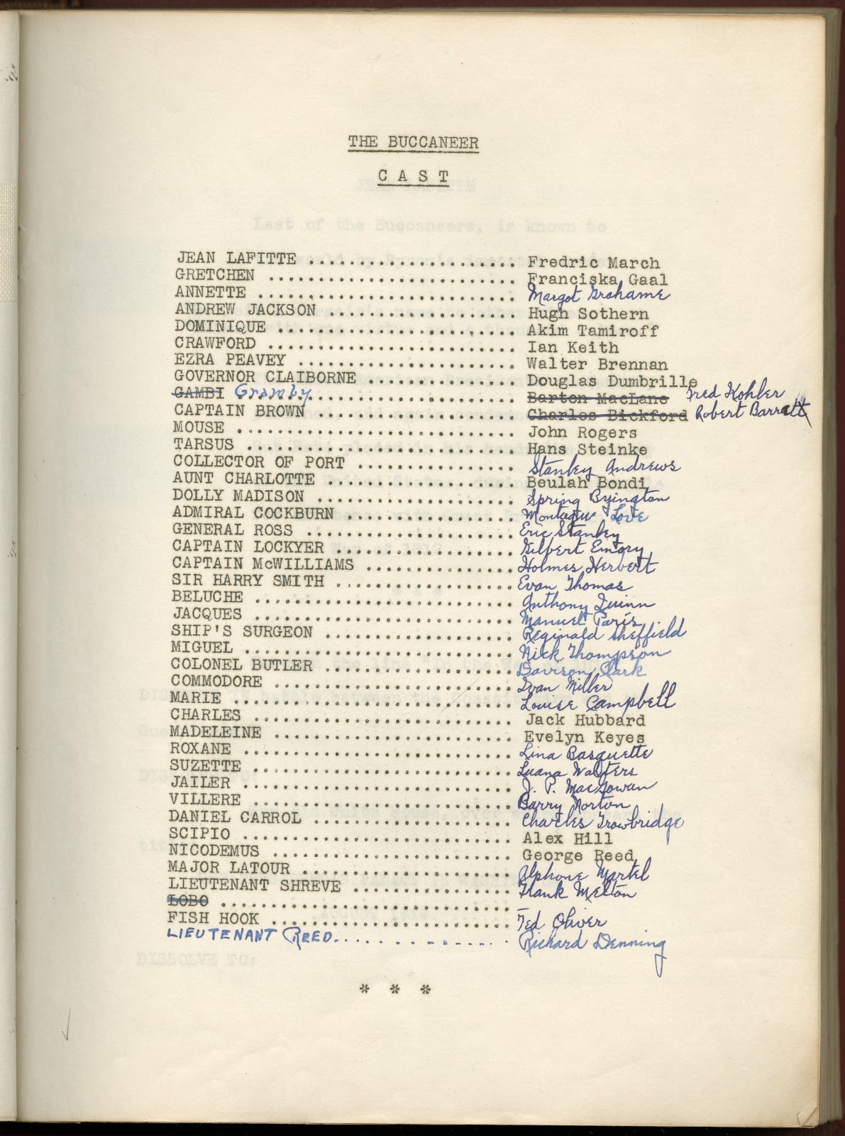 Rauner Special Collections Library: Shooting Script