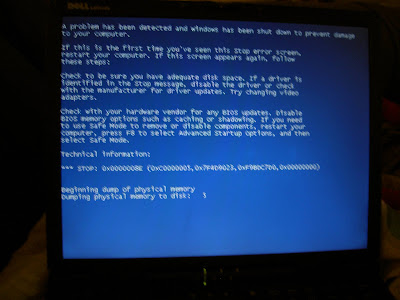 Dell Computer Problems: Pictures of Dell Blue Screen - "Dumping ...