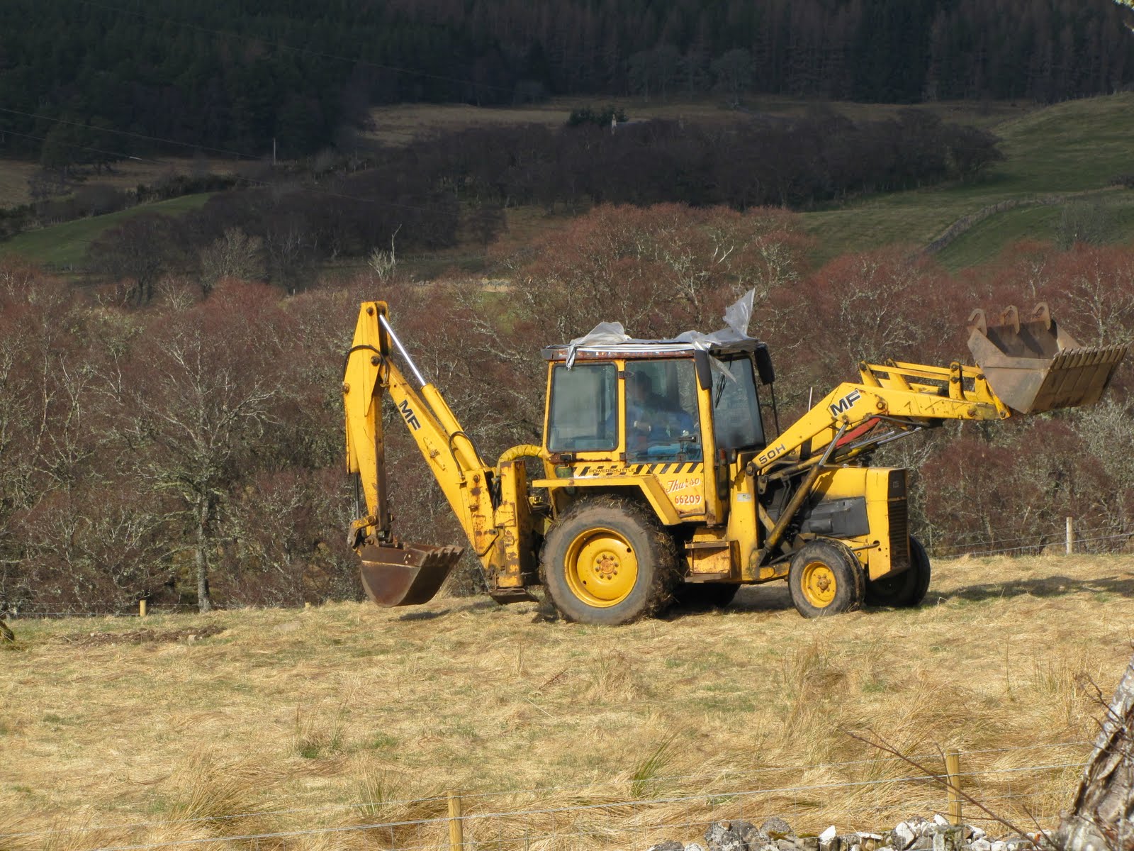 Self build house in the Highlands: massey ferguson 50H