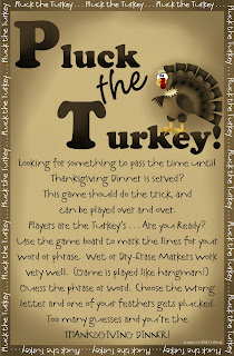 Prepared NOT Scared!: PLUCK...The Turkey!