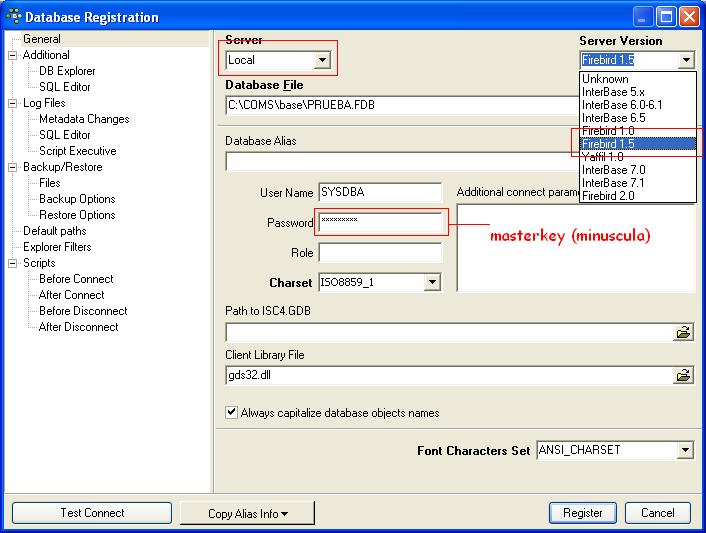 Como conectar Delphi con Firebird