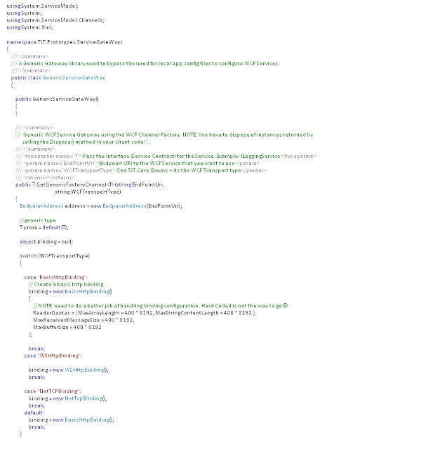 It Architecture And Software Development Musings Using A Wcf Runtime Proxy To Consume Services