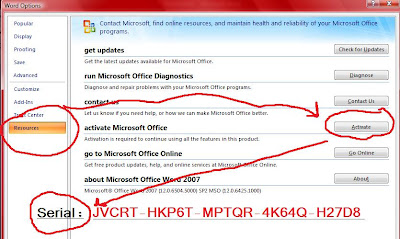 MaRkAh: microsoft office 2007 serial number