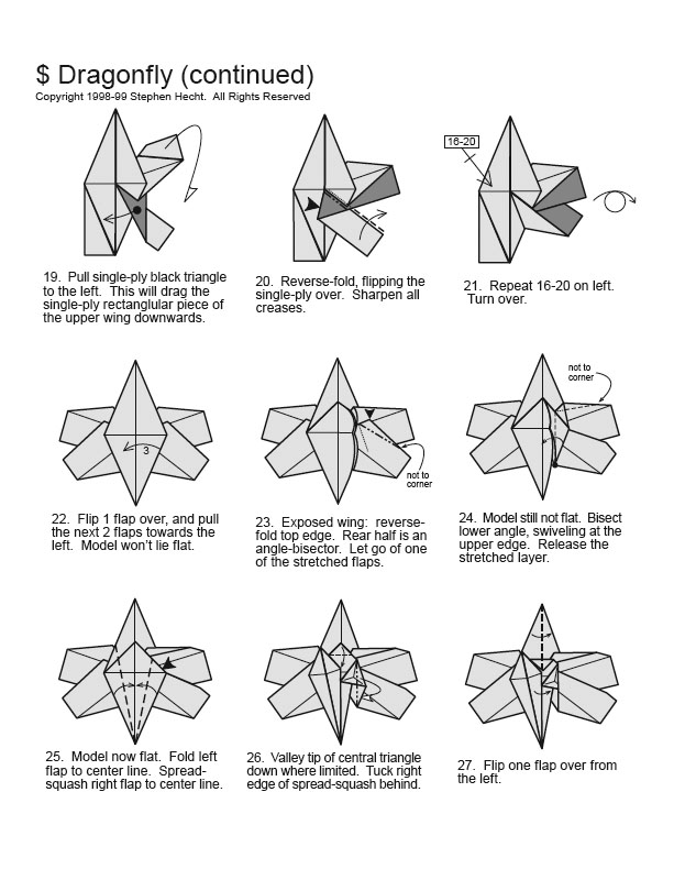 origami: An Example Of Dragonfly Model
