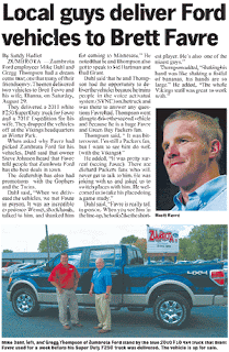 Zumbrota Ford News and Events: Zumbrota Ford Provides Brett Favre With ...