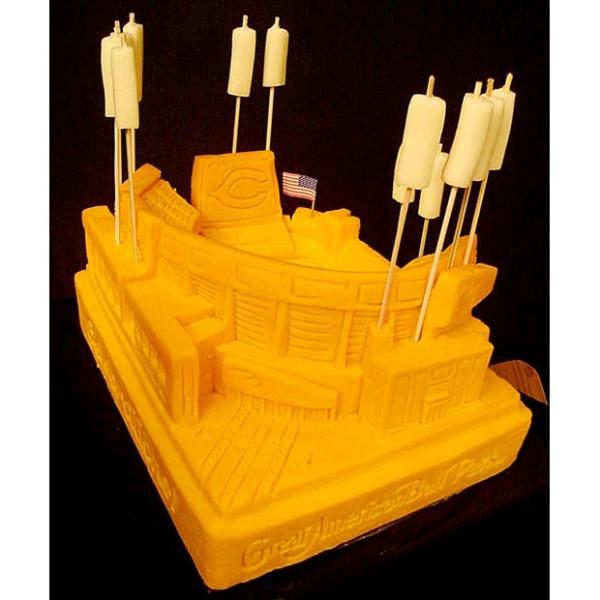 edible sculpture made of cheese