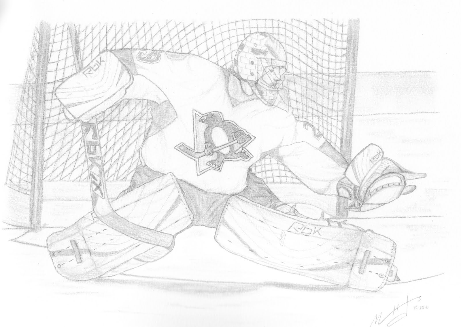 Drawing the Pittsburgh Penguins: Marc-Andre Fleury
