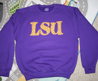 Trucks and Tutus Boutique: LSU and FSU College Applique Sweatshirts