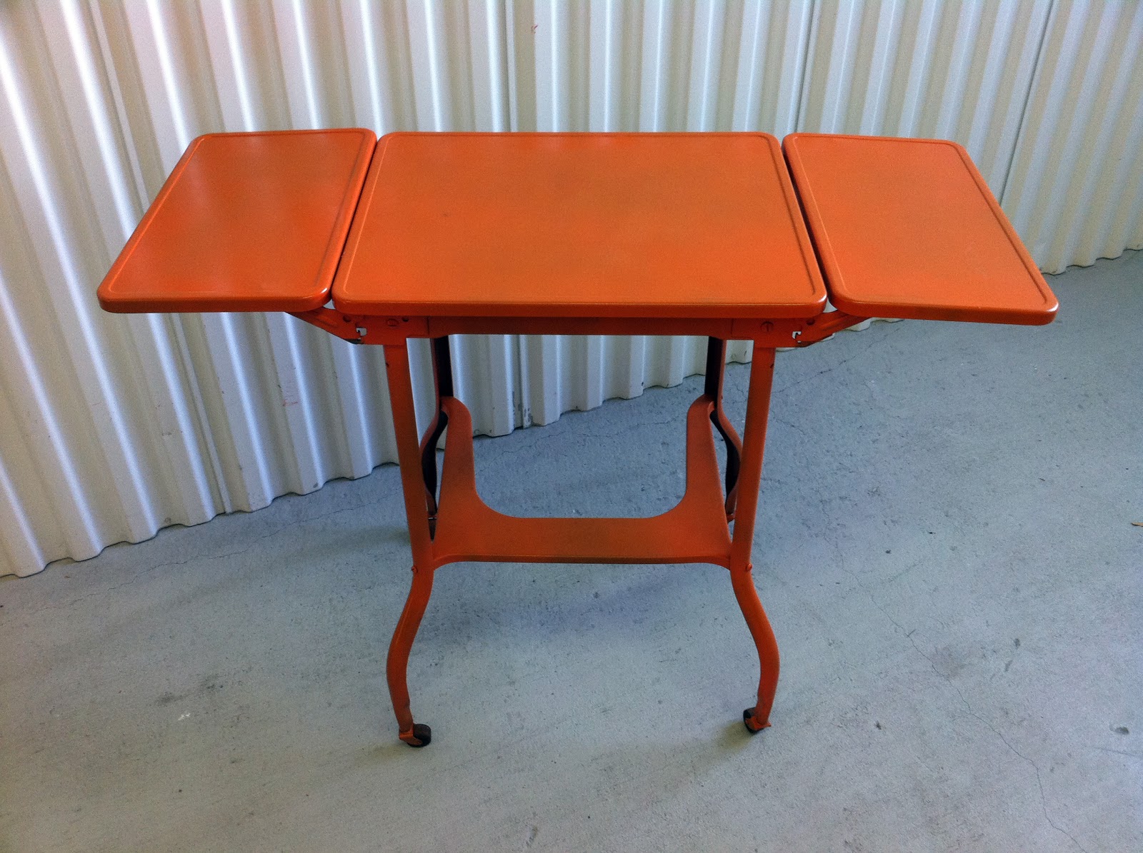 junk2funk: Vintage Industrial Metal Drop Leaf Table