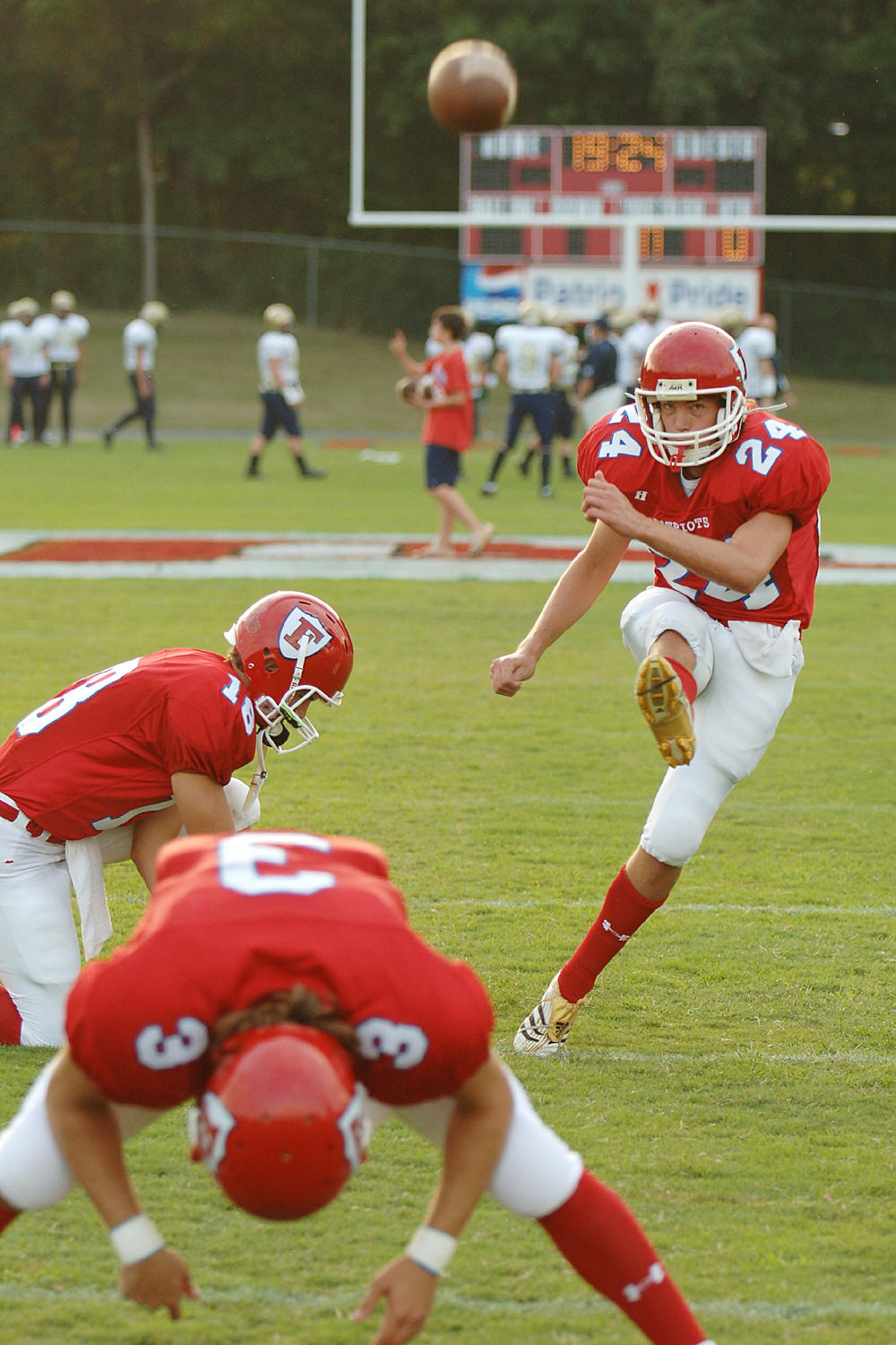 Blind Pass: Football Touchdown On The Kid's Head