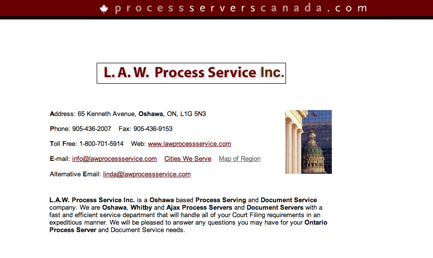 Process Servers Canada Blog - Process Servers - Canada | USA | Europe | Worldwide: Oshawa ...