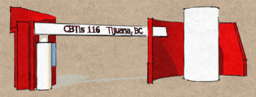 Tinito Solis: Nueva fachada principal en el CBTis 116