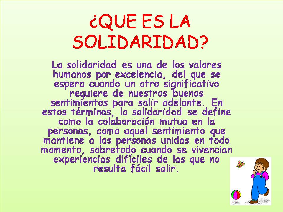 Que es la solidaridad - Imagui