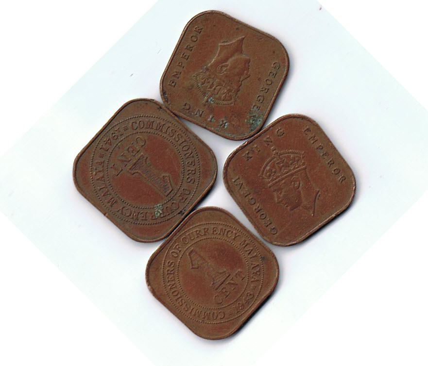 nut's Singapore Banknotes Collection: Singapore/Malaya 1 Square 1 Cent ...