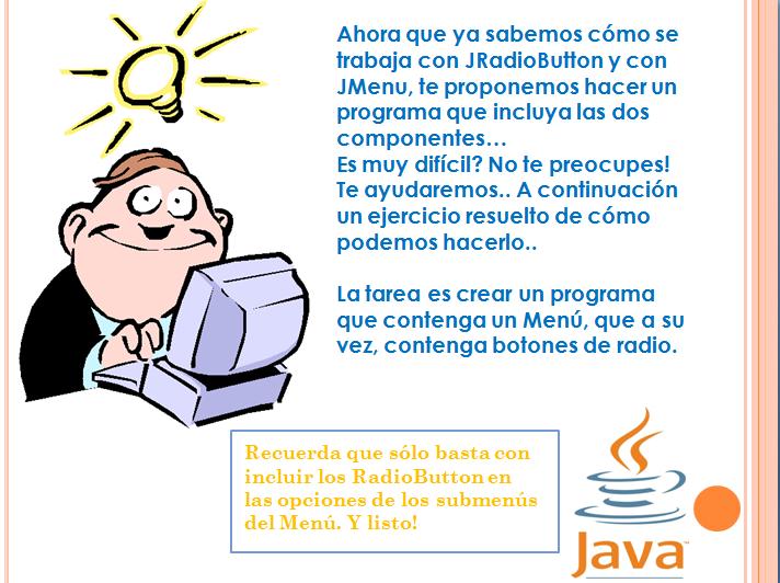 Tutorías De Java Jradiobutton Y Jmenu Tutorial