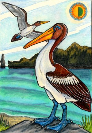 The Daily Art of LemurKat: Prehistoric Pelican