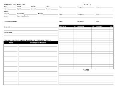 AtB Warehouse: New Character Sheets