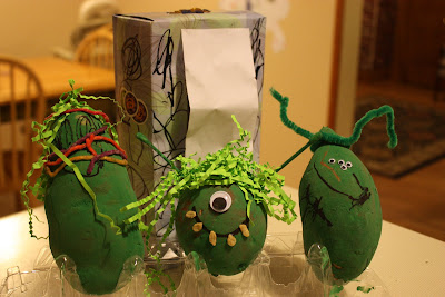 Fun Crafts for Preschoolers: Potato Aliens (and a Tissue-Box Rocket Ship)