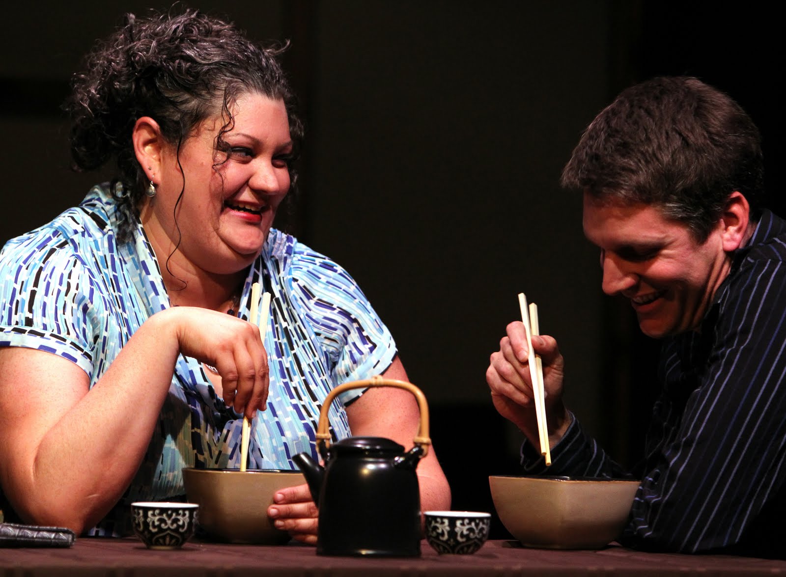 Shooting actors: Fat Pig pix