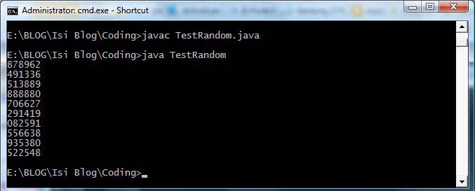Bilangan Random dengan Java ~ Aplikasi dan Trik Komputer