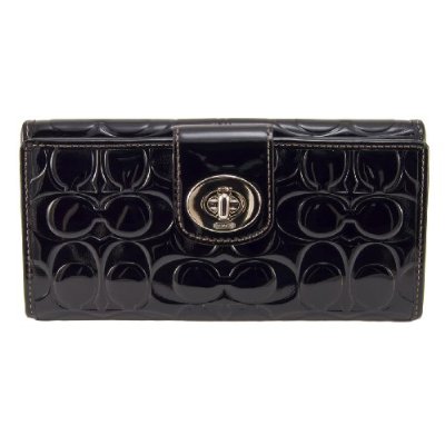 COACH FACTORY OUTLET: COACH TURNLOCK EMBOSSED PATENT LEATHER WALLET