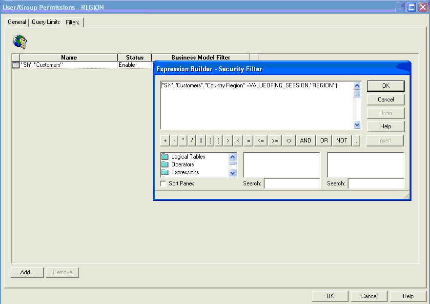 OBIEE: OBIEE Data Level Security - Session Variables