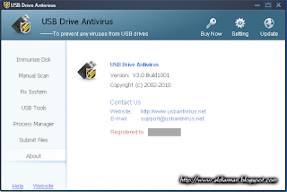 USB Drive Antivirus V3.0 Build 1001 | Sampang Punya