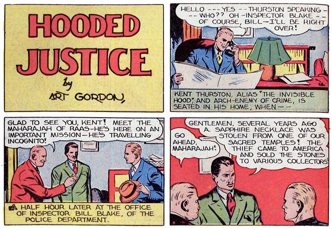 Golden Age Heroes: HOODED JUSTICE starring the Invisible Hood!